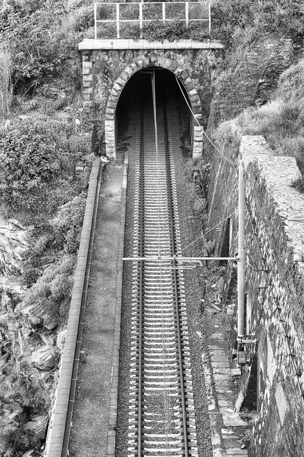 Old Railroad Tracks and Tunnel. Stock Photo - Image of infrastructure ...