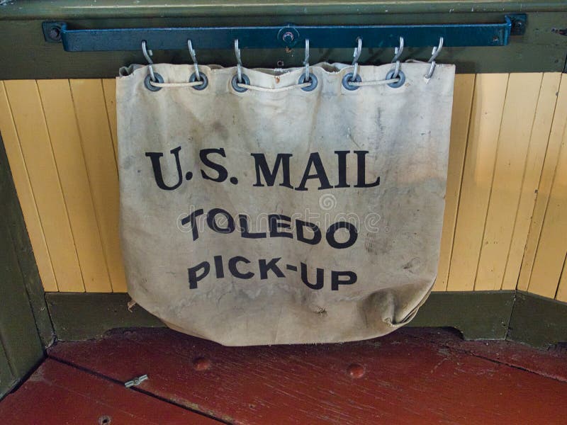 Old railroad US Mail bag editorial stock image. Image of hanging ...