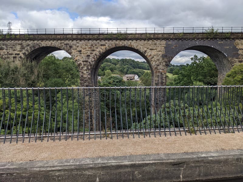 Old Railway Bridge Arches Marple Stock Photo - Image of arch, hill ...