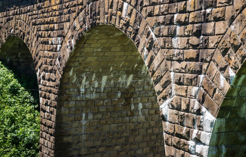 The Old Railway Bridge is Built of Stone Stock Photo - Image of stone ...
