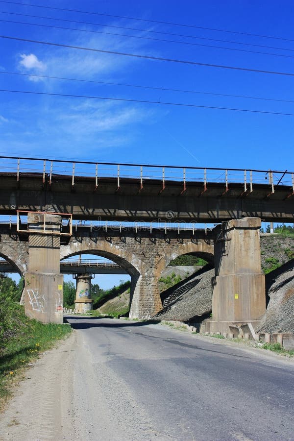 Old Railway Bridge Over the Road Stock Photo - Image of long, meadow ... Old Railway Bridge Over the Road Stock Photo - Image of long, meadow ...
