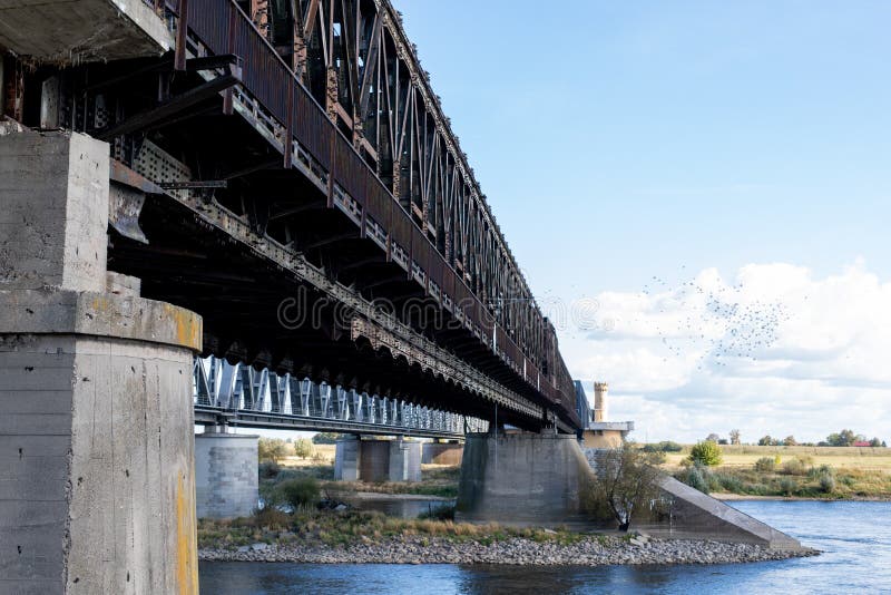 Old Railway Bridge with Pedestrian Barriers. Railway Bridge Over Stock ... Old Railway Bridge with Pedestrian Barriers. Railway Bridge Over Stock ...