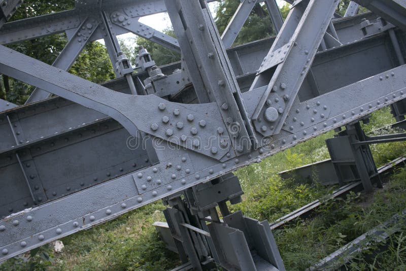 The Old Railway Bridge. Steel Structure Truss Assembly. Built in the ...