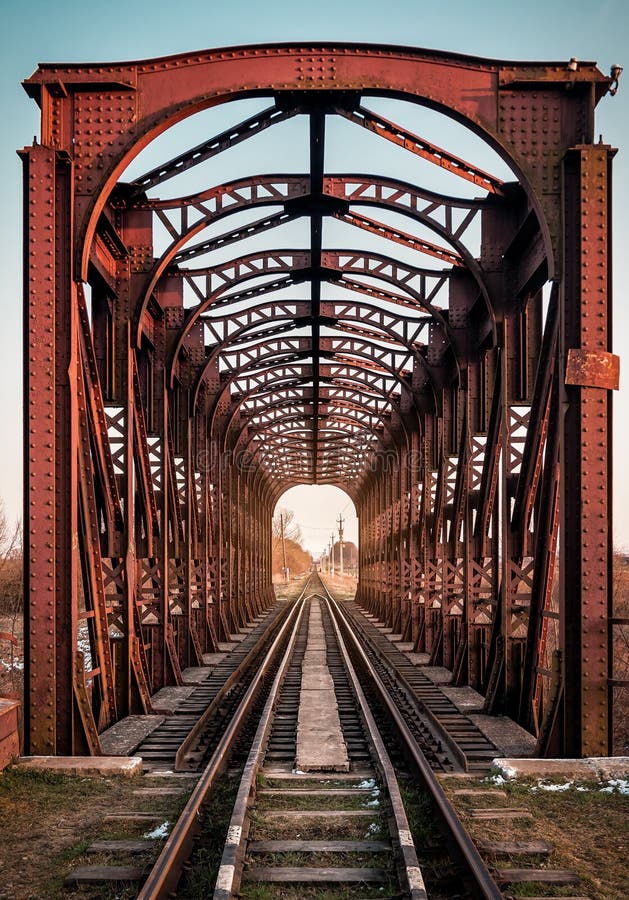 Old railway bridge stock image. Image of station, metal - 180511455