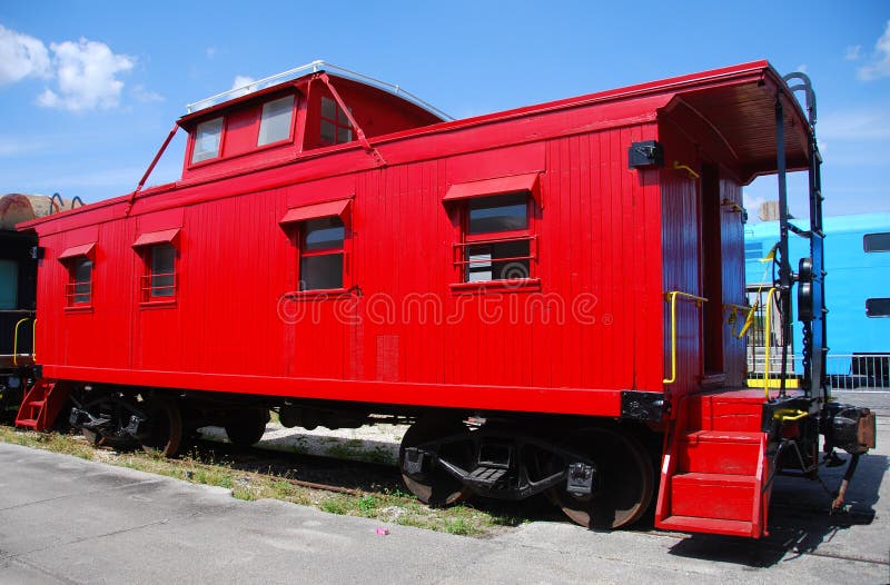 Old Railway Car in Red Color Editorial Stock Image - Image of train ...