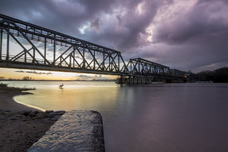 Old Railway Drawbridge on the Oder River in Szczecin Stock Photo ...