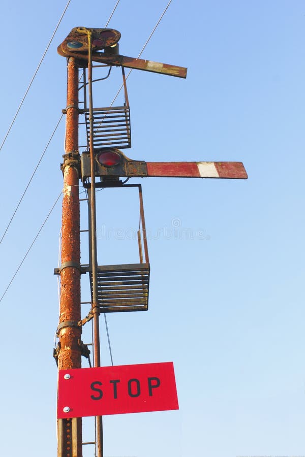 Old Railway Signal Post stock photo. Image of transportation - 25615746