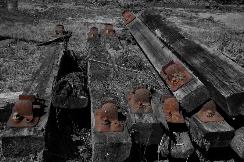 Old Railway Sleepers in a Pile Stock Photo - Image of sleepers, colour ...