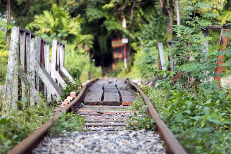 Old railway track stock photo. Image of railing, path - 92275954