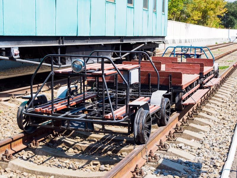 Old railway trolley stock photo. Image of heavy, large - 268936866