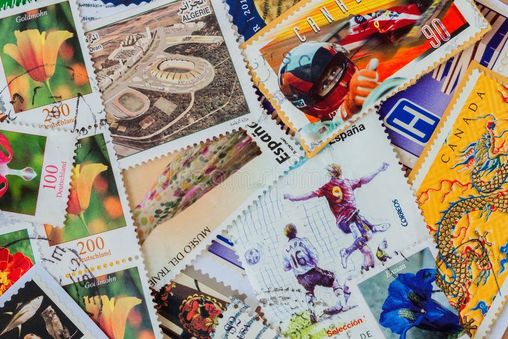 Old Random Used Postage Printed Stamps from Various Countries and ...