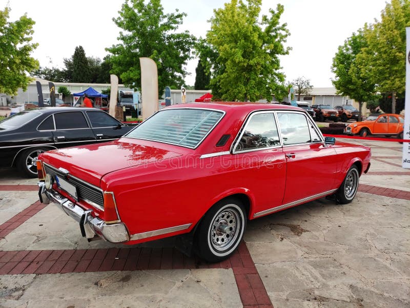 An Old Rare Red Retro Car at the Exhibition Editorial Stock Photo ...