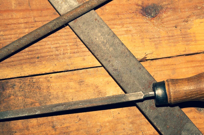 Old Rasp. Different Carpentry Files. Various Graters. Instrument for ...