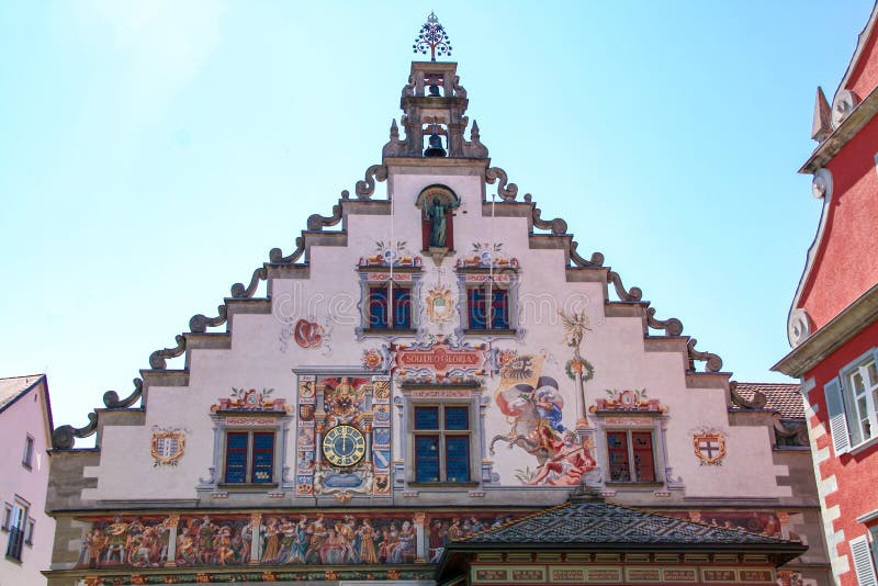 The old rathaus of Lindau, stock image. Image of rathaus - 111199193