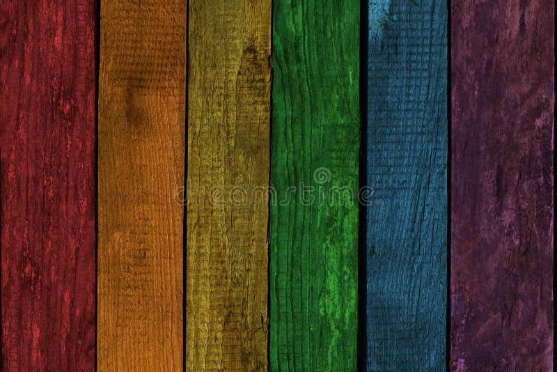 Old, Raw Boards Arranged in a Row. Raw Wood Texture in Lgbt Flag Colour ...