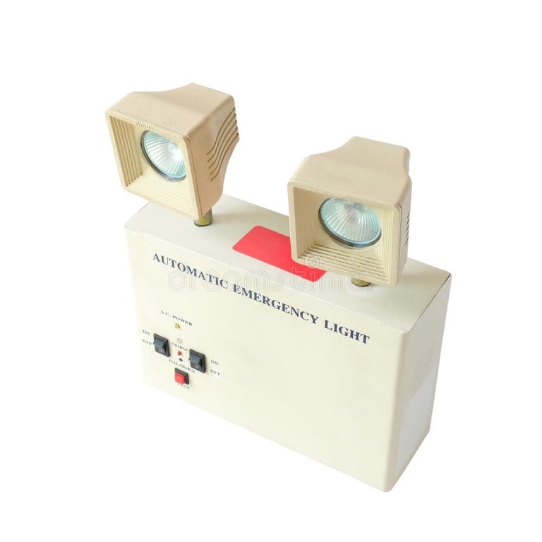 Old Rechargeable Automatic Emergency Lights with Lamps Stock Photo ...