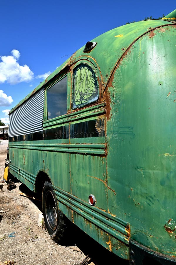 Old Reconditioned School Bus Stock Photo - Image of reconditioned ...
