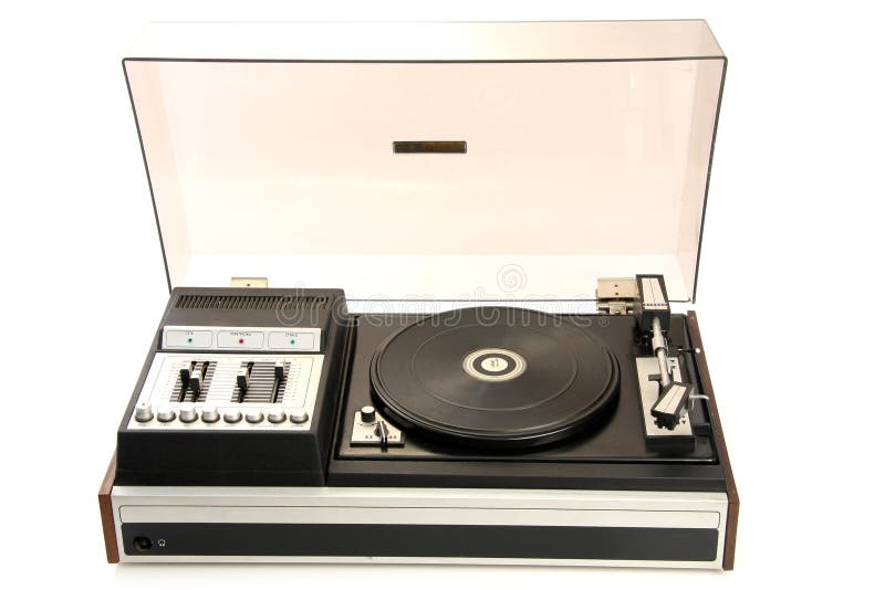 Old record-player stock image. Image of performance, equipment - 5374521