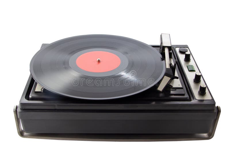 An Old Record Player Installed with a Record Stock Image - Image of ...