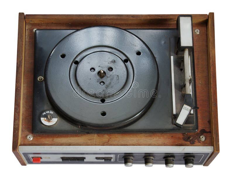 Old Record-player Isolated On White Background Picture. Image: 9677350