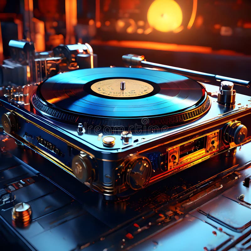 Old Record Player Scans, Ai-generatet Stock Illustration - Illustration ...