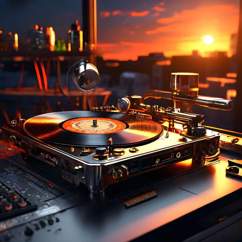 Old Record Player Scans, Ai-generatet Stock Illustration - Illustration ...