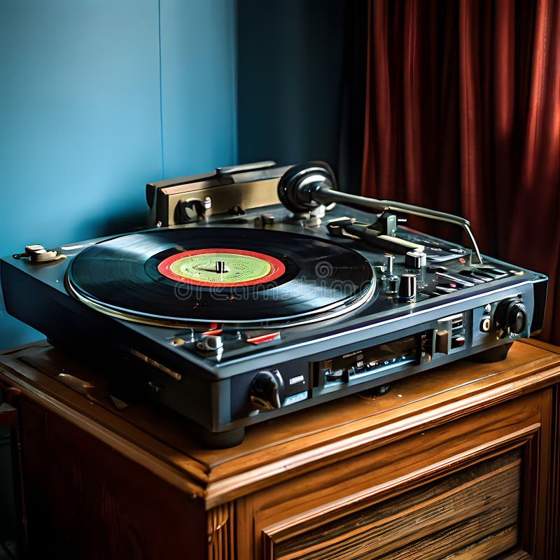 Old Record Player Scans, Ai-generatet Stock Illustration - Illustration ...