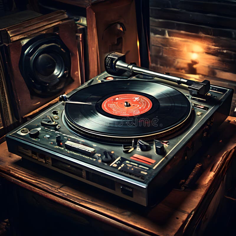 Old Record Player Scans, Ai-generatet Stock Illustration - Illustration ...