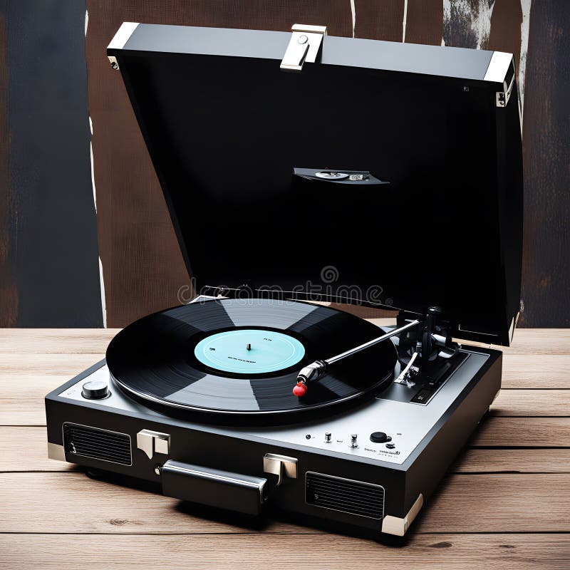 Old Record Player Scans, Ai-generatet Stock Illustration - Illustration ...