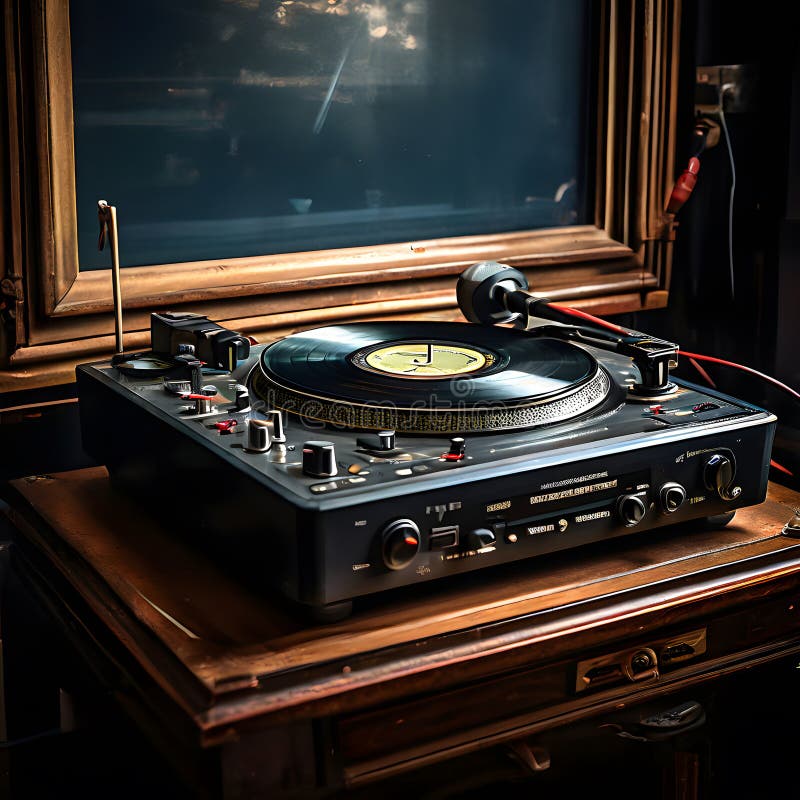 Old Record Player Scans, Ai-generatet Stock Illustration - Illustration ...
