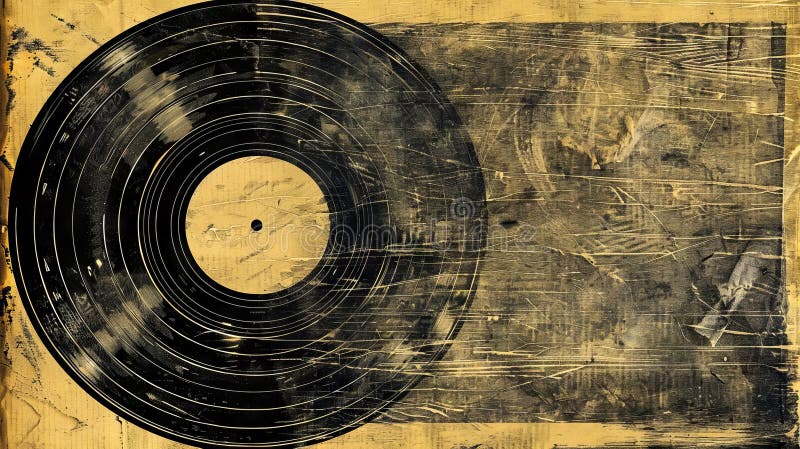An Old Record is Shown on a Piece of Paper Stock Image - Image of paper ...