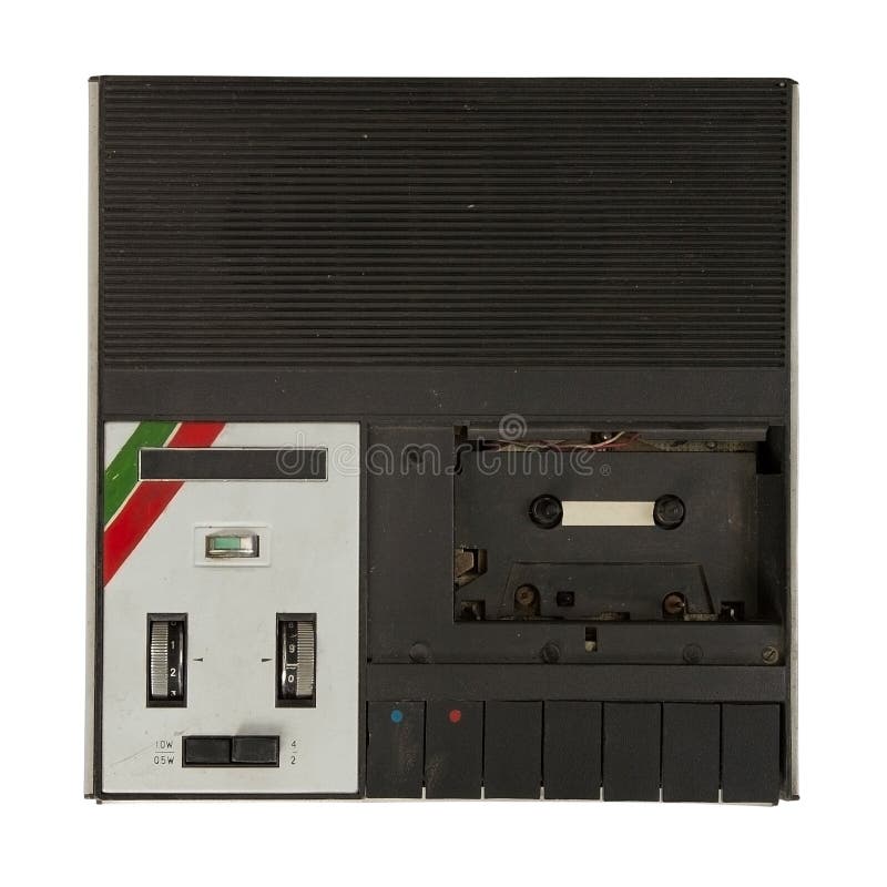Audio Recorder Using Tape the Old Fashioned Way Stock Image - Image of ...