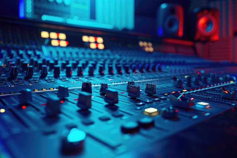 Old Recording Equipment with Many Controls and Dials Stock Image ...