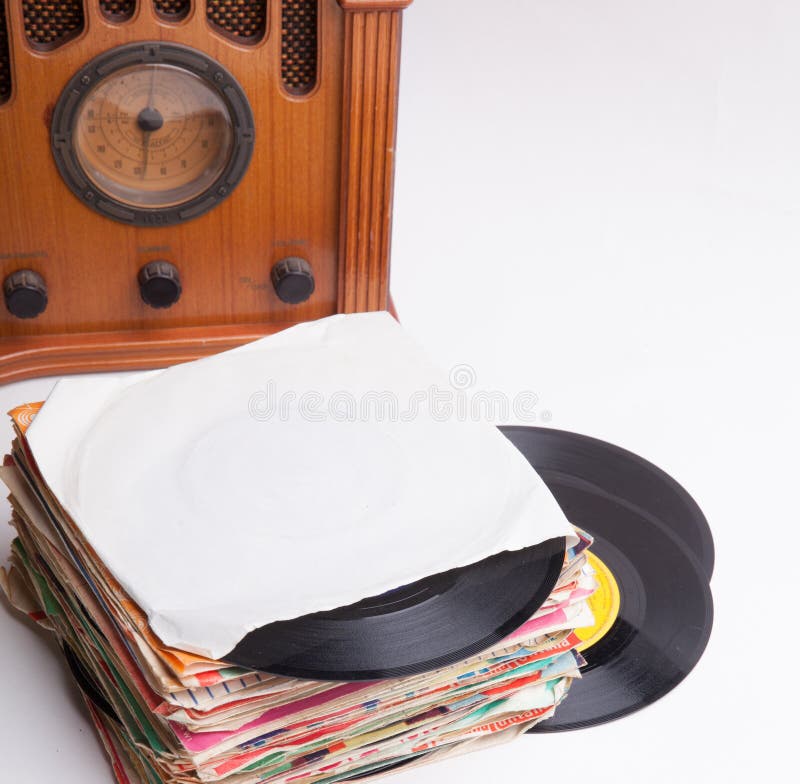 Old Records and Radio stock image. Image of records, dial - 44155939