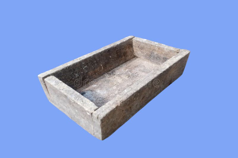 Old Rectangular Concrete Container Mold with Rough Texture, Blue ...