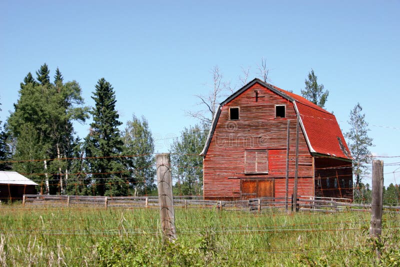 Old Red Barn stock image. Image of barn, meadow, farm - 1183247