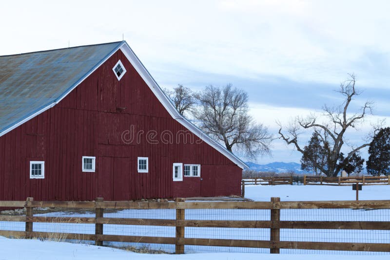 Old Red Barn stock image. Image of farm, glass, clean - 29596007