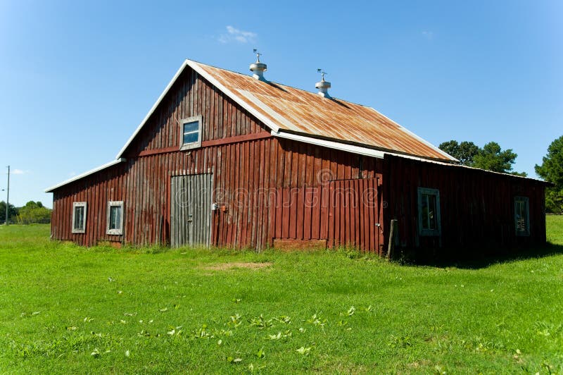 Old Red Barn stock photo. Image of windows, farmland, property - 3259376