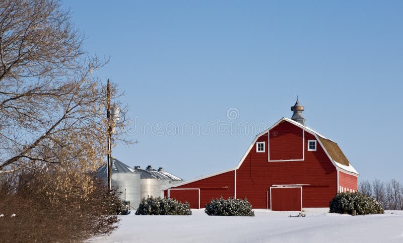 Old Red Barn stock photo. Image of barnyard, nostalgia - 4225472