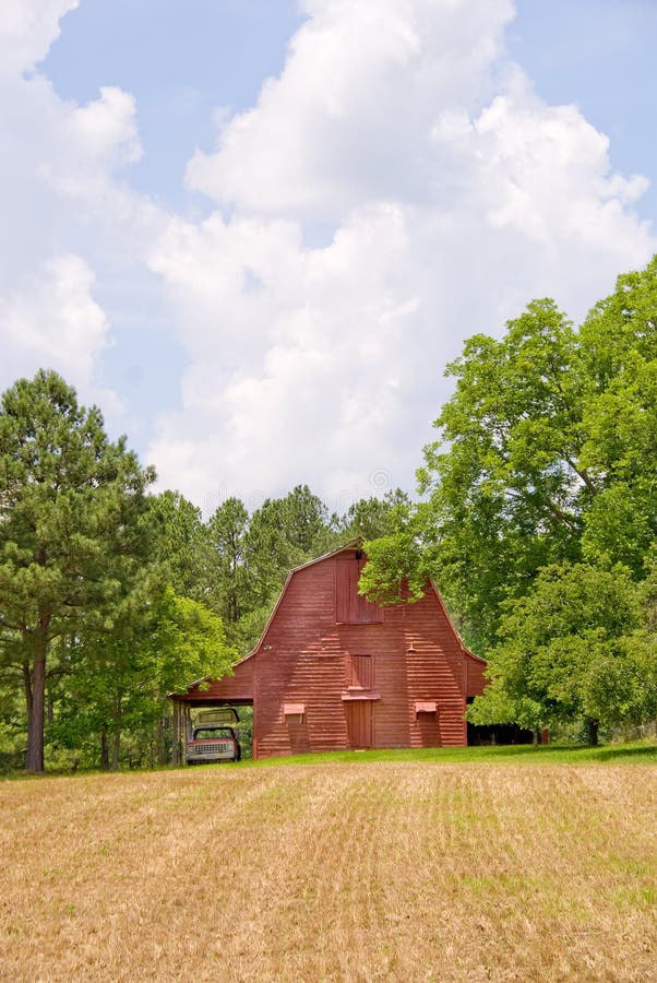Old Red Barn stock photo. Image of farmland, farmhouse - 3316180