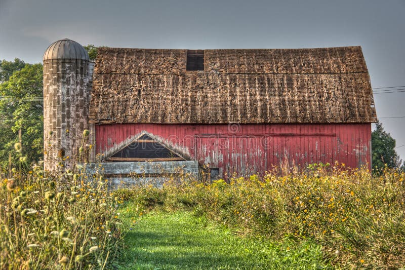 Old Red Barn stock image. Image of farm, park, brick - 60238031