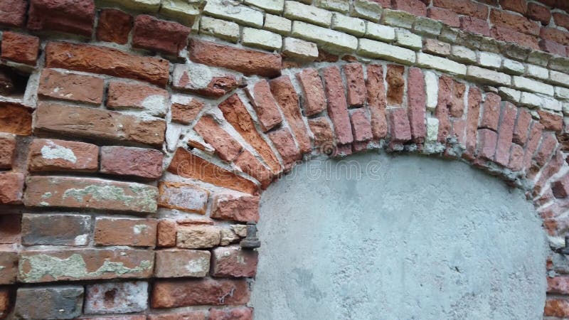Old Stone Wall of Rotation. Rotation of an Ancient Medieval Wall Close ...