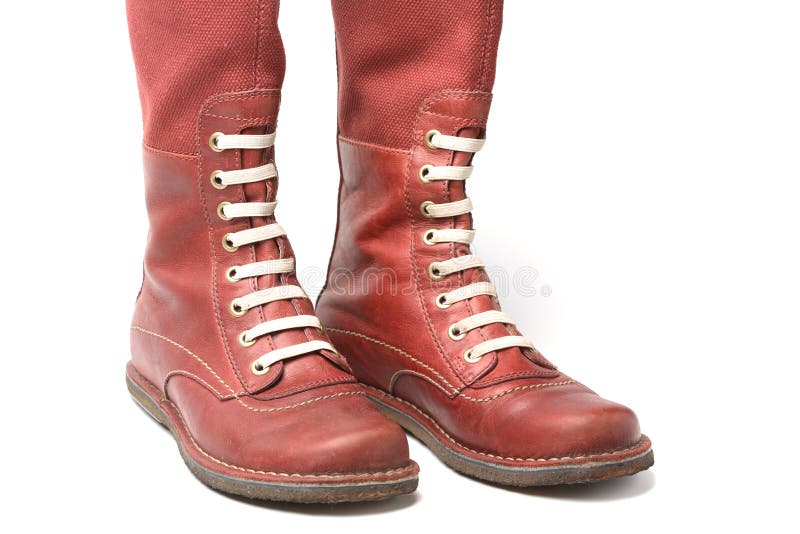 Old Red Boots, Footwear stock image. Image of dust, skin - 2761675