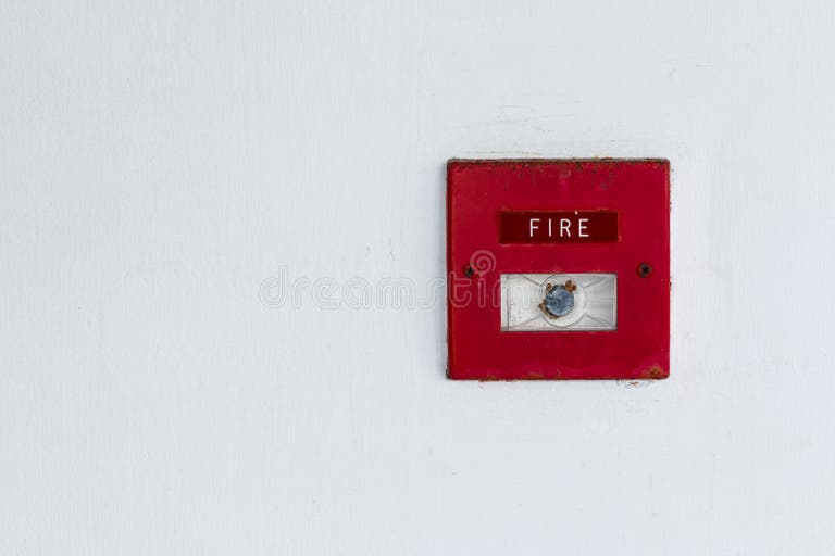 Old red box fire alarm stock photo. Image of alarm, emergency - 47120968