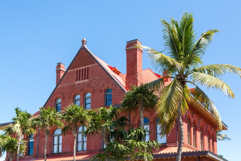 Old Red Brick Building in Tropics Stock Image - Image of west, tropical ...