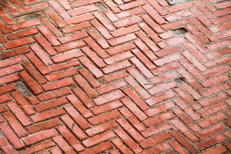 Red Brick Road Pavement, Background Texture Stock Photo - Image of ...