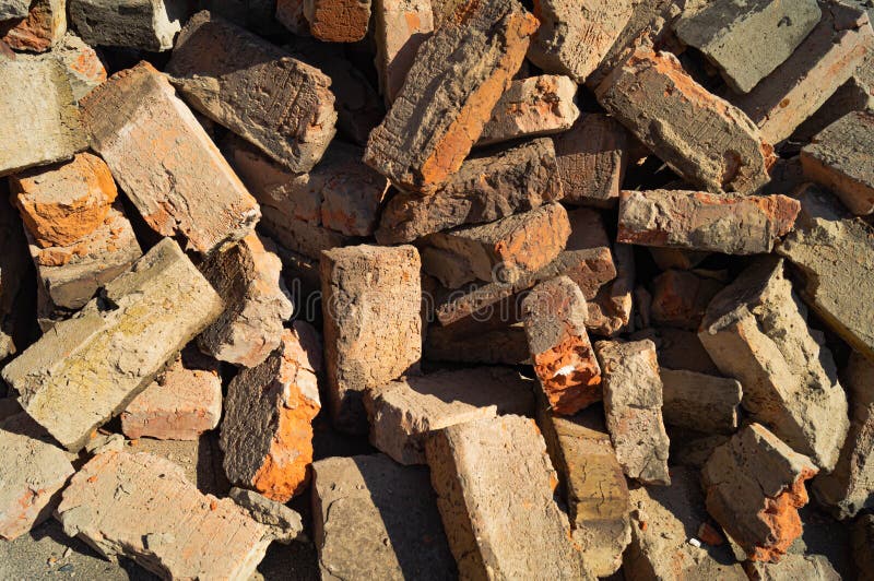 Red Brick Texture. Construction, Wall Made of Ceramic Brick Stock Photo ...