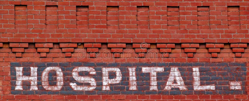 Old Red Brick Hospital Building in Old Town Stock Image - Image of ...