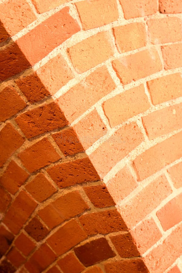Old Red Brick Wall with an Arc Background Stock Photo - Image of stone ...