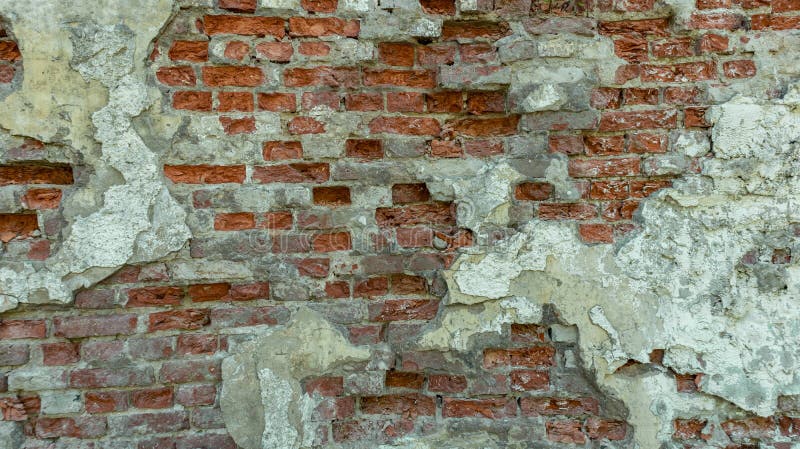 The Ruined Brickwork of Red Brick Stock Photo - Image of cracked, aged ...